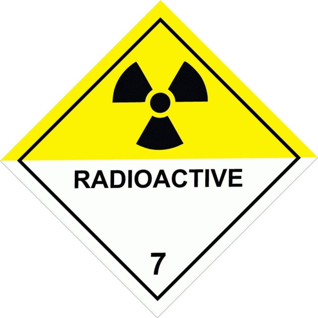 UN Hazard Warning Diamond Class 7 Radioactive Material - Hazchem Safety Ltd