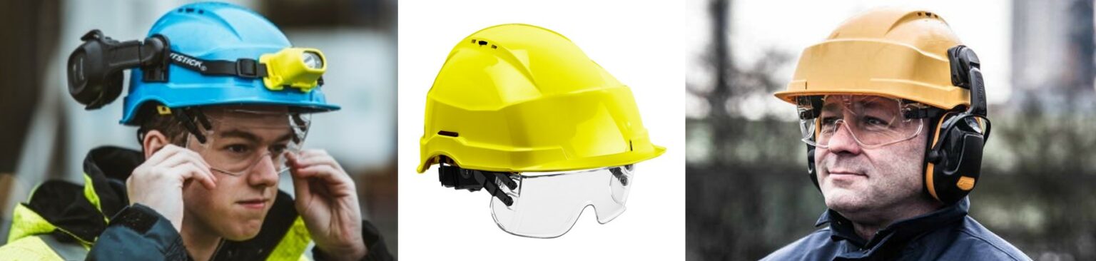 Safety Helmet With Retractable Face Visor - Iris 2 Model