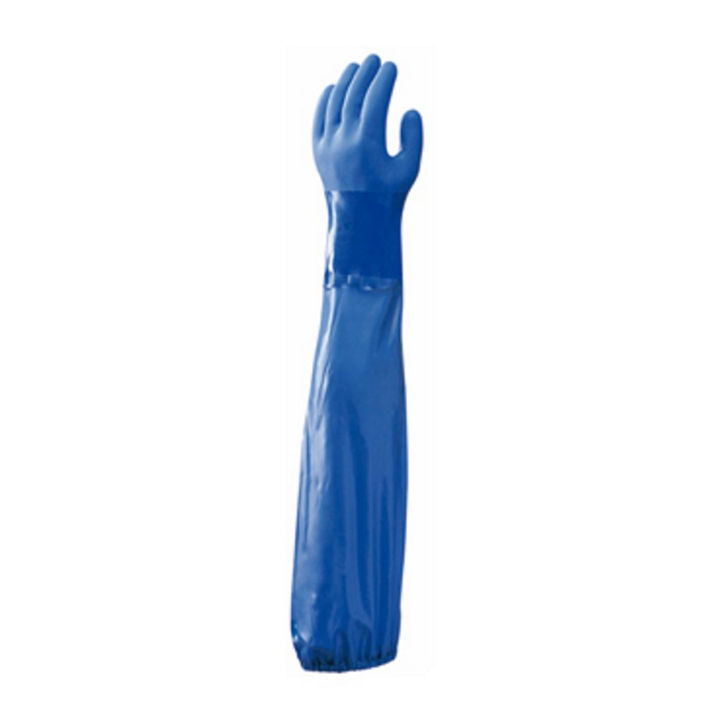 Showa Blue PVC Gauntlet, 24" long - Hazchem Safety Ltd
