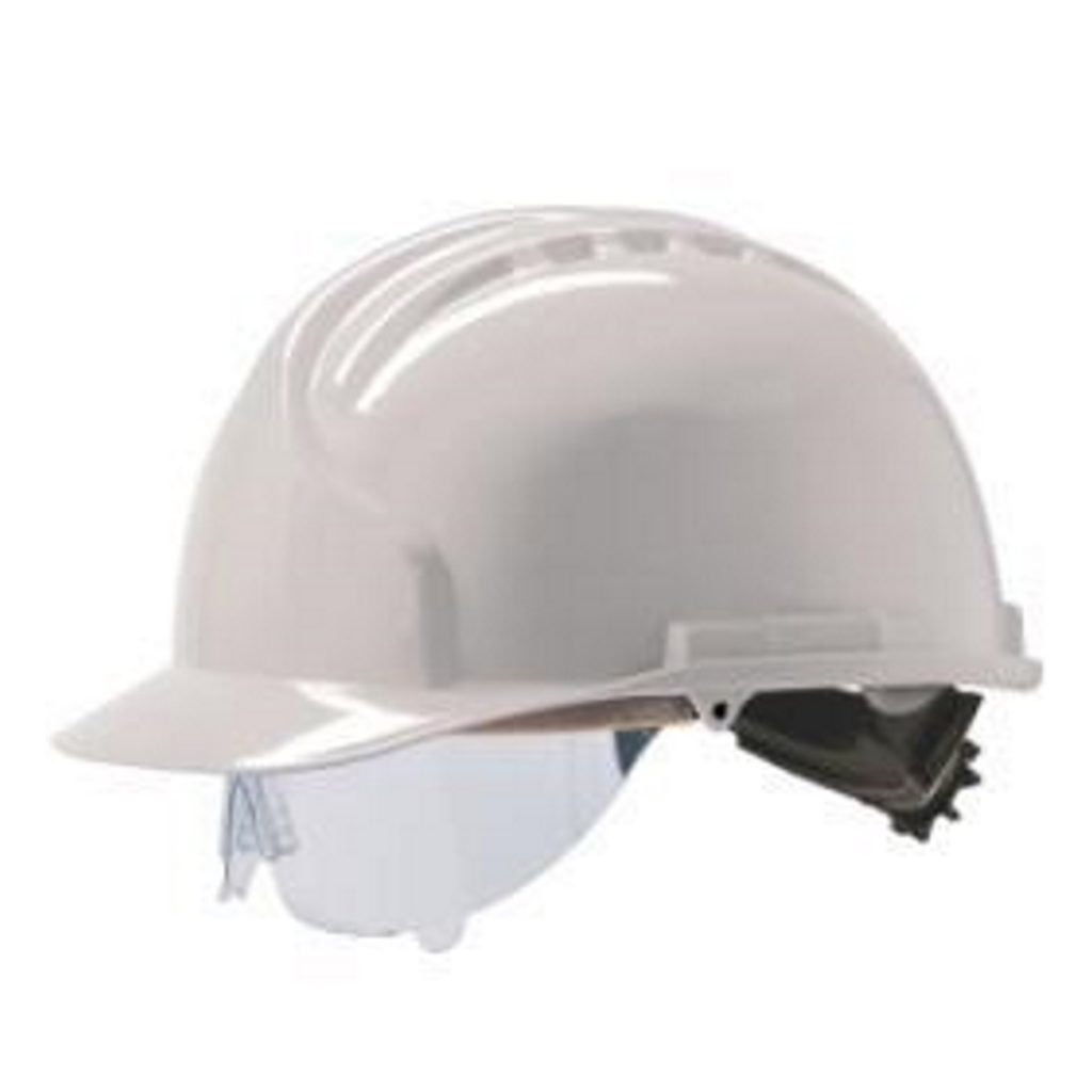 Safety Helmet With Retractable Visor | Helmet & Visor Combo