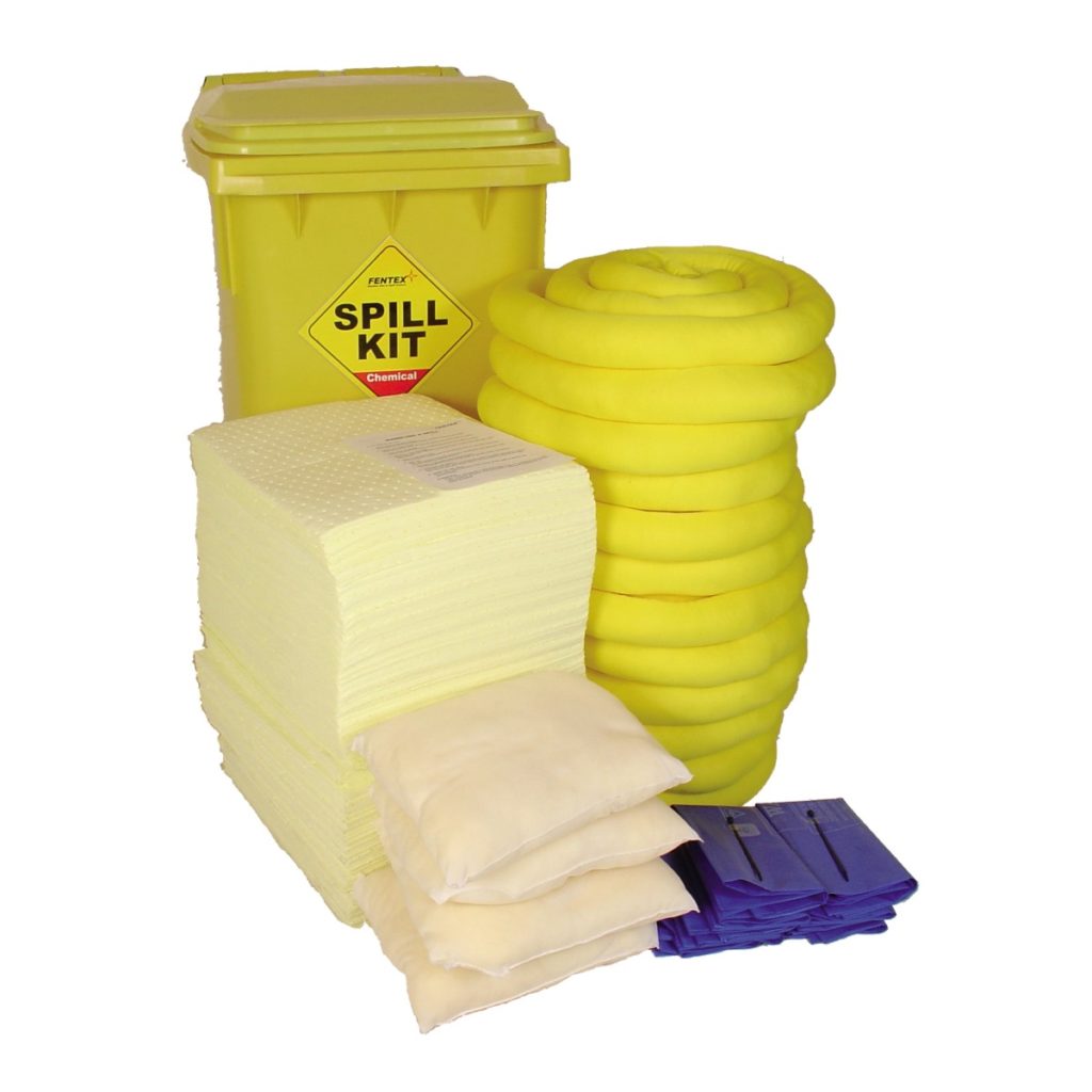 100 Litre Chemical Absorbent Spill Kit In Bin