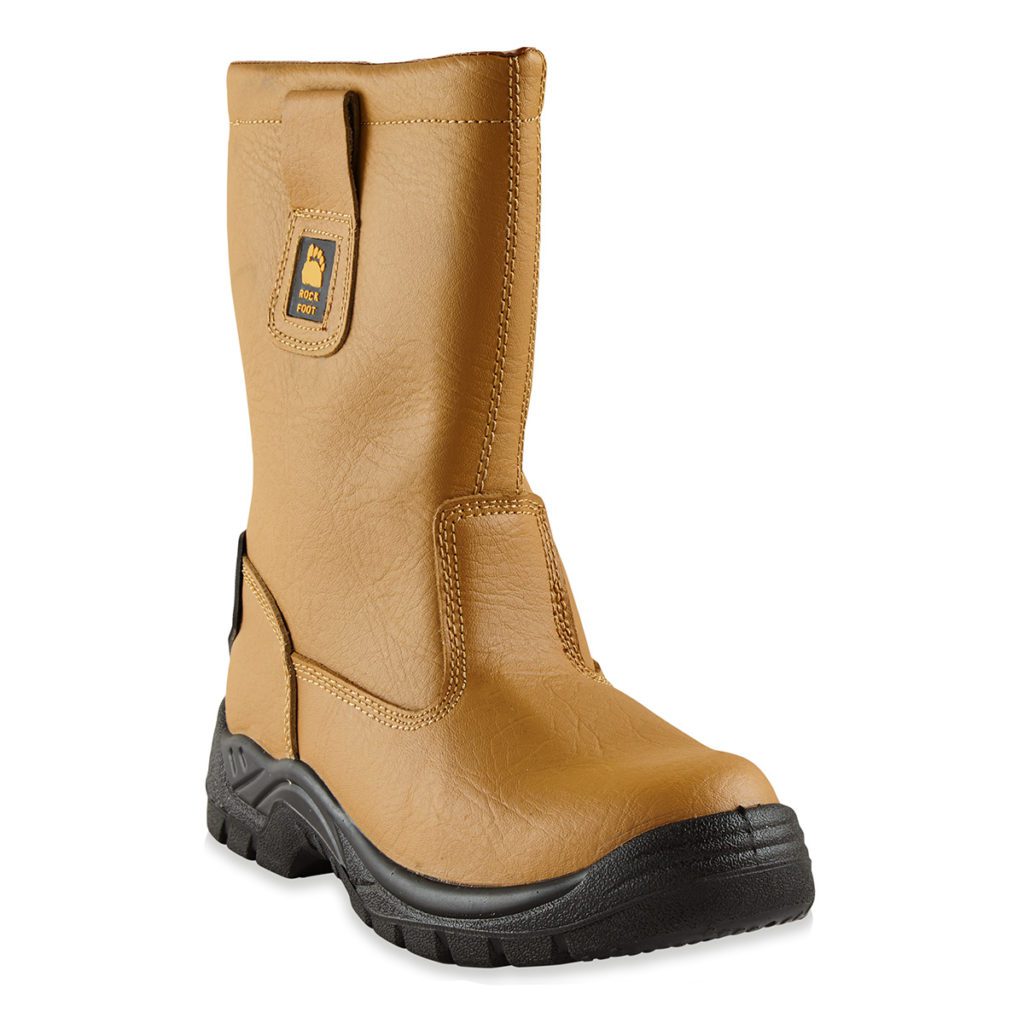 Tan Apollo Leather Rigger Boot With TPU Heel Support