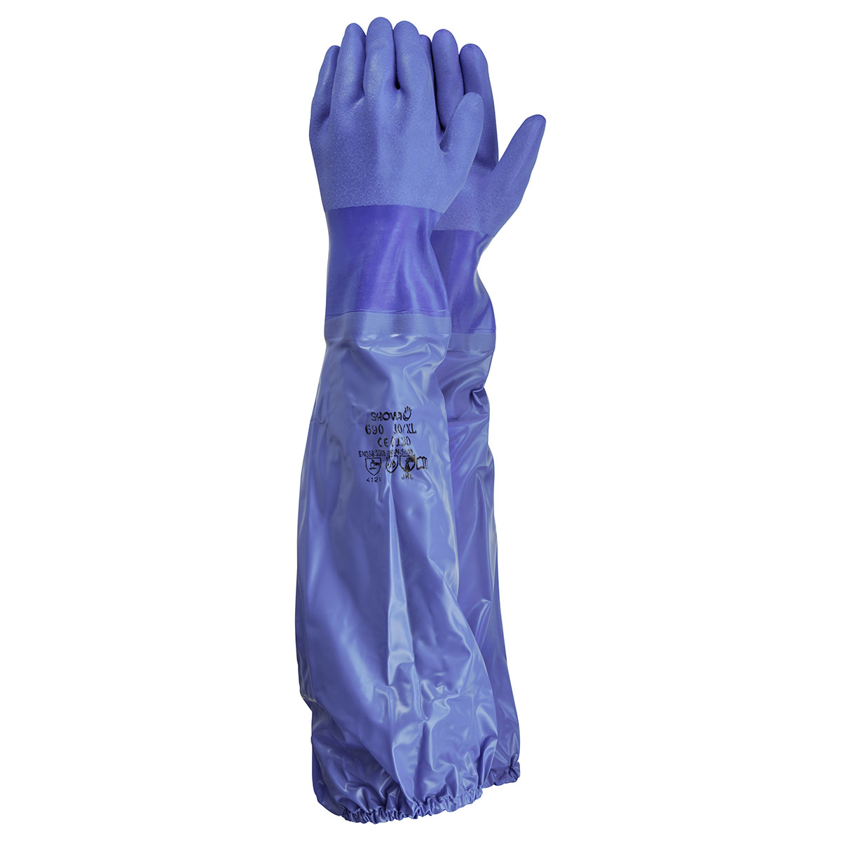 Showa Blue PVC Gauntlet, 24" long | Hazchem Safety Ltd