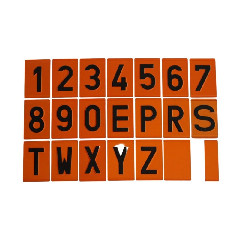 Hazchem Embossed ADR Individual Digits & Letters | Hazchem