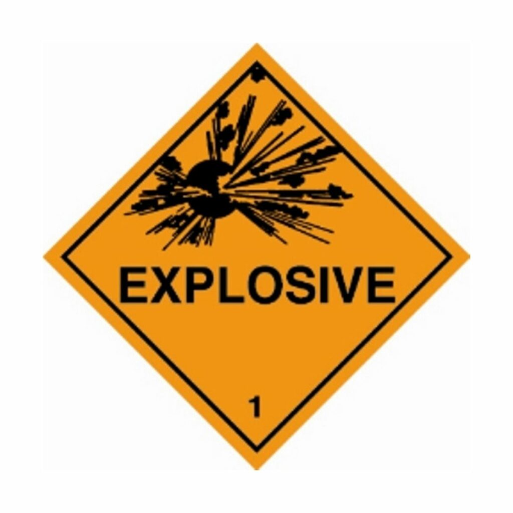Class 1-1.6 Explosive UN Hazard Warning Diamond