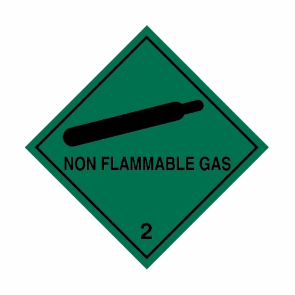 UN Hazard Warning Diamond Class 2 Non-Flammable Gas