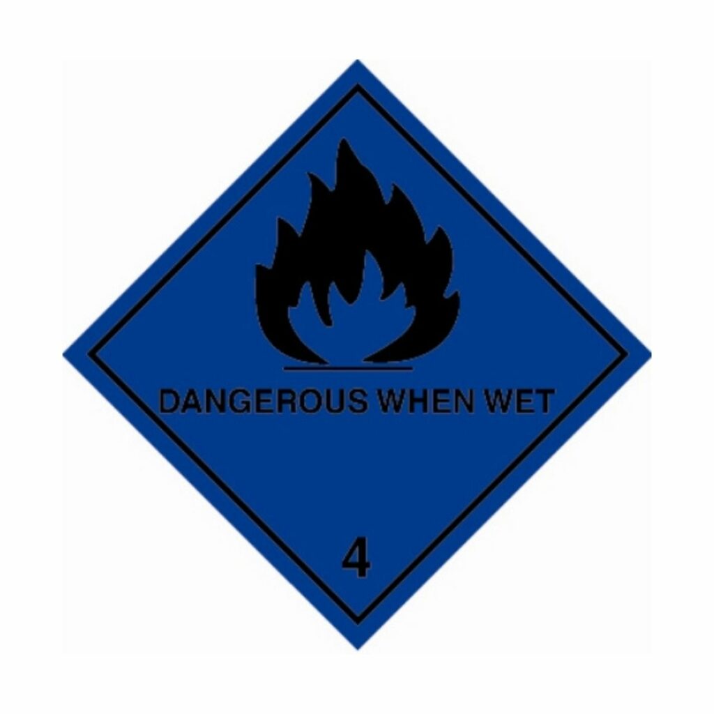 Class 4.3 Dangerous When Wet