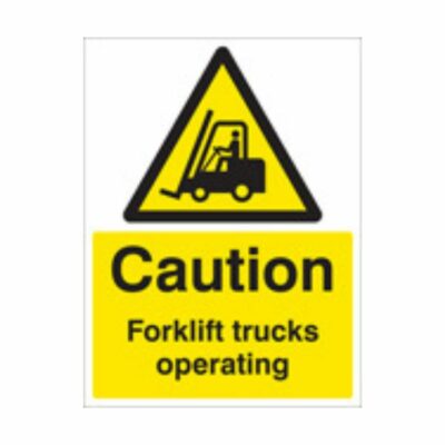 Caution Forklift Trucks Operating (400 X 300mm)
