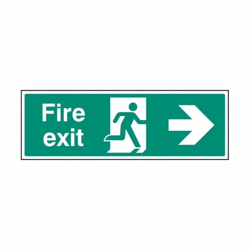 Fire Exit - Right (300 X 100mm)