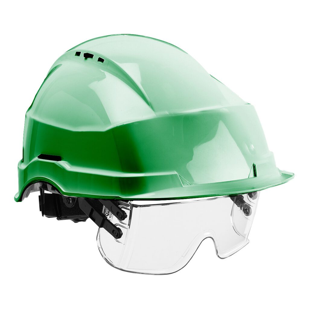 Safety Helmet With Retractable Face Visor - Iris 2 Model