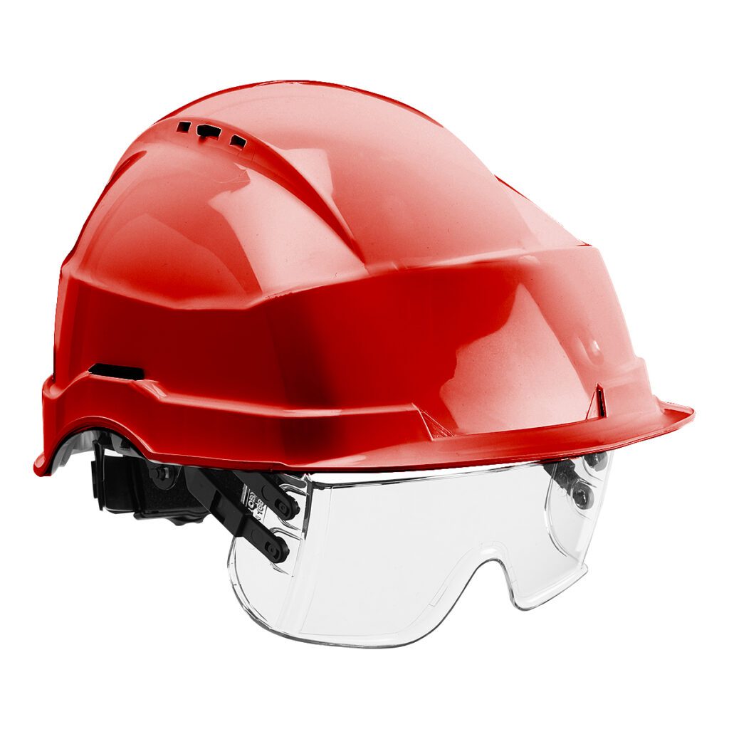 Safety Helmet With Retractable Face Visor - Iris 2 Model