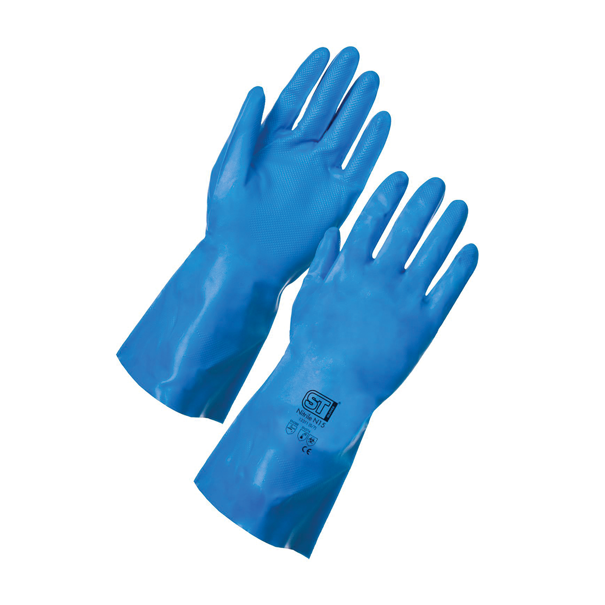 Nitrile Blue Gauntlets